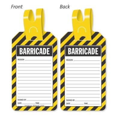 China Customized Vinyl Self-Locking Safety Tags 0.4-1mm Thick OSHA Compliant Grease-Proof Tear-Proof Writable Labels for sale