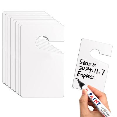 China Custom PVC Blank Writable Waterproof Shipping Plastic Tags 0.76mm Thickness Reusable for Parking School Mall for sale