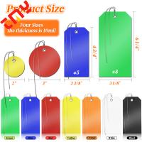 China Blank Writable Waterproof Plastic Tags 6 1/4 x 3 1/8 Inches with Steel Wire Heavy Duty Outdoor Security for sale