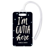 China Custom Hard PVC Luggage Tags 100x50mm with UV Print and Plastic Loop Rope for Travel for sale