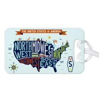 China Custom Hard PVC Luggage Tags 100x50mm with UV Print and Plastic Loop Rope for Travel for sale