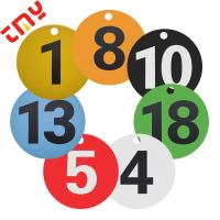 China Plastic Security Seals Tags Round Custom Number Lettering 0 to 100 100mm for sale