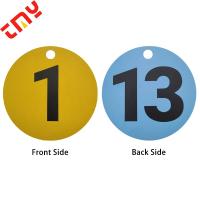 China Plastic Security Seals Tags Round Custom Number Lettering 0 to 100 100mm for sale