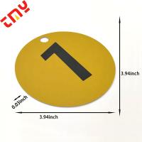 China Plastic Security Seals Tags Round Custom Number Lettering 0 to 100 100mm for sale