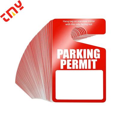 China Custom Plastic Parking Pass Hang Tag 120x70mm Reusable Durable for Mall Car Park Disabled for sale