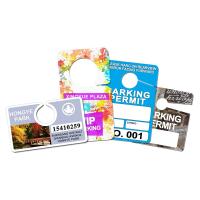 China Custom Plastic Parking Pass Hang Tag 120x70mm Reusable Durable for Mall Car Park Disabled for sale