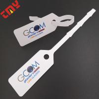 China Custom PVC Hang Tags Die Cut 0.76mm Thick Round Plastic Tags with HD Printing for sale