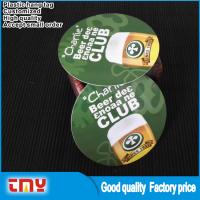 China Custom PVC Hang Tags Die Cut 0.76mm Thick Round Plastic Tags with HD Printing for sale