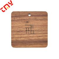 China Custom Bamboo Wooden Tags 85x26mm Laser Engraved Logo Labels for Supermarket Restaurant for sale