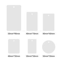 China Custom Clear Frosted PVC Tags Rectangle Round 0.76mm Thickness for Garment Labeling for sale
