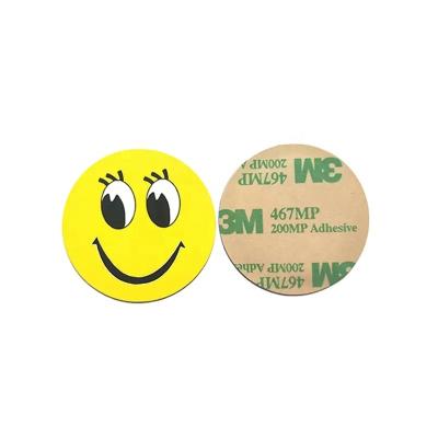 China RFID Anti Metal NFC Round Tag Labels 40mm 13.56 MHz Blank Coin Sticker for Asset Tracking for sale