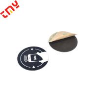China RFID Anti Metal NFC Round Tag Labels 40mm 13.56 MHz Blank Coin Sticker for Asset Tracking for sale