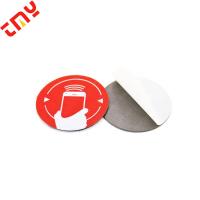 China RFID Anti Metal NFC Round Tag Labels 40mm 13.56 MHz Blank Coin Sticker for Asset Tracking for sale