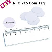 China RFID Blank NFC Chip Tag Label Sticker Rounded Small Cheap Programmable Mini Pvc Custom Printed White Blank With Qr Code And Logo for sale