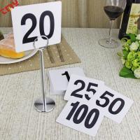 China 1-100 Custom Wedding Table Number Card Durable Waterproof Reversed Table Serial Sign for sale