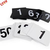 China 1-100 Custom Wedding Table Number Card Durable Waterproof Reversed Table Serial Sign for sale