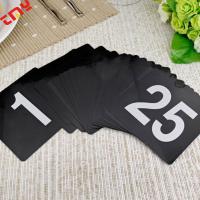China 1-100 Custom Wedding Table Number Card Durable Waterproof Reversed Table Serial Sign for sale