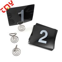 China Custom Double Side Printing Acrylic Table Number Sign 10.2x9.5cm for Wedding Restaurant for sale