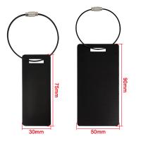 China Anodized Aluminum Cruise Luggage Tag 90mm x 50mm 8 Colors Blank Metal Rectangle for sale