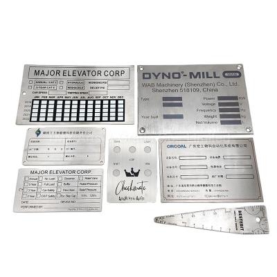 China Custom Laser Engraved Metal Sign 120x50mm Aluminum Stainless Steel Industrial Asset Tag for sale