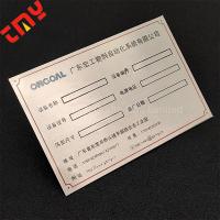 China Custom Laser Engraved Metal Sign 120x50mm Aluminum Stainless Steel Industrial Asset Tag for sale