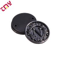 China Custom 3D Metal Car Badges Black Gold Silver Auto Emblems with Your Logo 75x35mm for sale