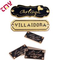 China Custom 3D Metal Car Badges Black Gold Silver Auto Emblems with Your Logo 75x35mm for sale