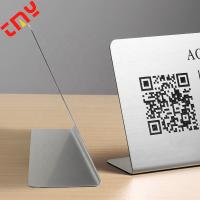 China Custom Personalized Metal Display Tags Engraved And Printed Custom Qr Code For Restaurant Cafe Table Menu for sale
