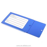 China Custom Personalized Metal Luggage Tag 105x60mm Anodized Aluminum Laser Engraved for Suitcases for sale