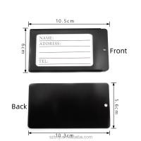 China Custom Personalized Metal Luggage Tag 105x60mm Anodized Aluminum Laser Engraved for Suitcases for sale