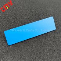 China Custom Stainless Steel Outdoor Decorative Tag 85x54mm Polished Silver 4-Hole Gravure Printed Business Sign for sale