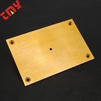 China Custom Stainless Steel Outdoor Decorative Tag 85x54mm Polished Silver 4-Hole Gravure Printed Business Sign for sale