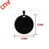 China Custom Stainless Steel Dog Tag Round Blank Pet ID Tag 25mm 30mm for Laser Engraving for sale