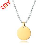 China Custom Stainless Steel Dog Tag Round Blank Pet ID Tag 25mm 30mm for Laser Engraving for sale
