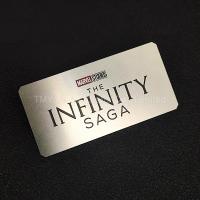 China Metal Rectangular Tag Labels Custom Logo And Lettering Decoration Metal Engraved Sign for sale