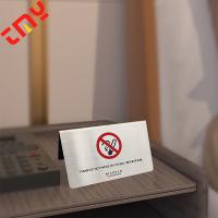China Custom Stainless Steel No Smoking Sign Silkscreen Printing Waterproof Indoor Outdoor Brushed Gold Silver 120x70mm for sale