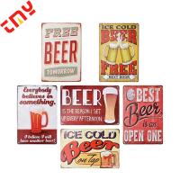China Custom Metal Advertising Sign Printing Retro Wall Decor Vintage Tin Signs for Bar Beer 0.3-1mm for sale