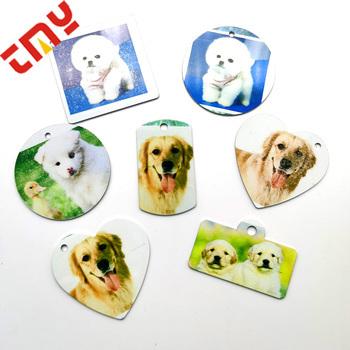 China Custom Stainless Steel Dog ID Tag Blank for Sublimation Engraving 1mm Thick for sale