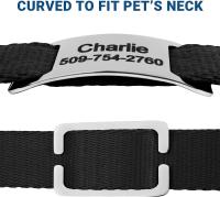 China Personalized Pet Engraved Name ID Collar Tag GoTags Fabric Tape Sliding Stainless Steel Dog Tag 1mm for sale