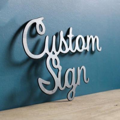 China Custom 3D Metal Letters Business Name Logo Plaque Signs 0.5-1mm Thick Outdoor Indoor for sale