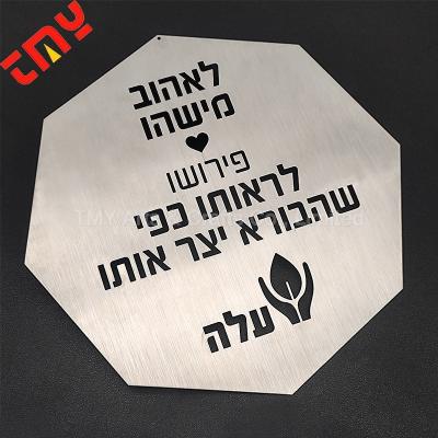 China Custom Stainless Steel Blank Metal Plaques Sign Waterproof 0.3-1mm Thickness for Outdoor Indoor Decoration for sale