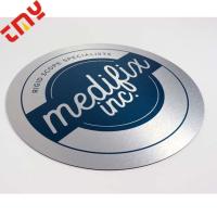 China Custom Wall Mounted Aluminium Signs 0.7mm Thickness UV Printing Durable Steel Round Polymetal Advertising for sale