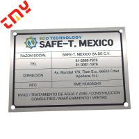 China Custom Steel Metal Logo Plate Sublimation Aluminum Nickel Plate Etched Laser Logo Sign 1mm for sale