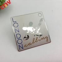 China Custom Steel Metal Logo Plate Sublimation Aluminum Nickel Plate Etched Laser Logo Sign 1mm for sale