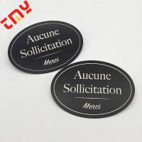 China Custom Metal Business Plaque Tag Laser Cut Outdoor Garage Blank Silver Logo Black Frosted Sign 50x30mm for sale