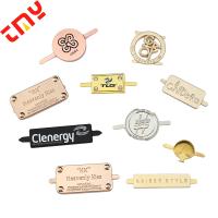 China Custom 3D Logo Zinc Alloy Chrome Badges for Handbags Garment 1mm Thick for sale