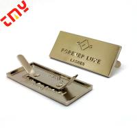 China Custom 3D Logo Zinc Alloy Chrome Badges for Handbags Garment 1mm Thick for sale