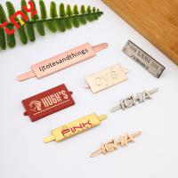 China Custom 3D Logo Zinc Alloy Chrome Badges for Handbags Garment 1mm Thick for sale