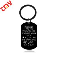 China Custom Stainless Steel Metal Tag 50x25mm Laser Engraved Logo Pet Dog Tag Keychain for sale