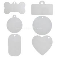 China Double Sided Blank Sublimation Dog Tags 50x28mm Stainless Steel Customizable Pet ID Tags for sale